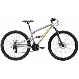 Bikestar Mountainbike 21 Gang Shimano RD-TY300 Schaltwerk Kettenschaltung für Damen und Herren, Kettenschaltung grau