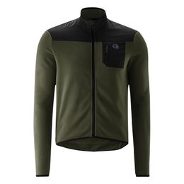 Gonso Radtrikot &raquo;Adventure Jersey Fleece M&laquo;, Herren Fahrradtrikot langarm, weiches Fleece-Material, Full-Zip Trikot olivgr&uuml;n XL XL K&ouml;rpernahe Passform