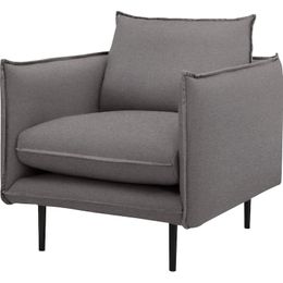 Home Affaire Sessel &raquo;Somba&laquo; mit dickem Keder und eleganter Optik grau Struktur fein (100% Polyester);Filzoptik (100% Polester)