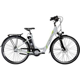 Zündapp ZÜNDAPP »Z510« 3 Gang Shimano Nexus SC-3C41 Schaltwerk Nabenschaltung Frontmotor 250 W Pedelec, Elektrofahrrad für Damen u. Herren grün, weiß