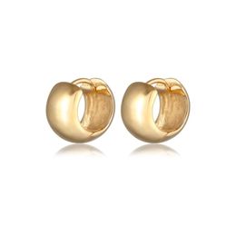 Elli Premium Paar Creolen »Creolen 925 Sterling Silber vergoldet« Gold onesize Ohrringe für Damen verleihen jedem Outfit einen Hauch von Eleganz