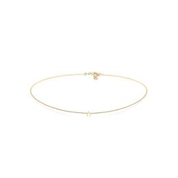 Elli Collier »Basic Stern Astro Choker 925 Sterling Silber« Gold 36 Zarte Choker Kette mit Stern Motiv für Damen
