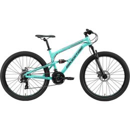 Bikestar Mountainbike 21 Gang Shimano RD-TY300 Schaltwerk Kettenschaltung für Damen und Herren, Kettenschaltung grün