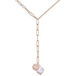 Valero Pearls Gliederkette »VP758« roségold onesize Damen-Halskette mit Perle