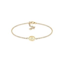 Elli Armband &raquo;OM 925 Sterling Silber&laquo; Gold 19cm Elegantes Armband aus Sterling Silber, vergoldet