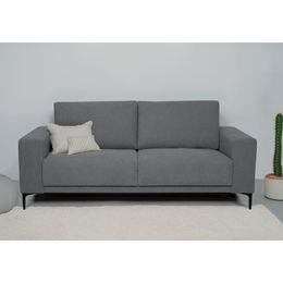 OTTO home 2-Sitzer &raquo;Xander&laquo; Breite 164 cm, Webstoff, Soft-Touch Chenille, schwarze Metallf&uuml;&szlig;e grau 90% PES, 10% NY