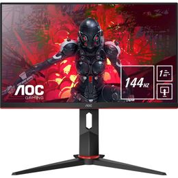 AOC Gaming-Monitor »24G2ZU« 60, 4 cm/23, 8 ′′ 1920 x 1080 px Full HD 0, 5 Reaktionszeit 240 Hz schwarz/rot Energieverbrauch/Jahr: 25W/32kWh