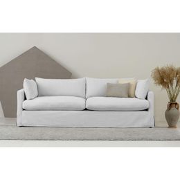 OTTO home 3-Sitzer &raquo;Joucas, Hussensofa, Breite 244 cm&laquo; extra tiefe Sitzfl&auml;che, mit Faserball-F&uuml;llung f&uuml;r mehr Sitzkomfort beige 100% polyester