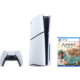 Playstation 5 Konsolen-Set »PS5 Disk Edition + Anno 117 Pax Romana« 1.000 GB weiß/schwarz Vertikaler Standfuß für PS5 Konsolen separat erhältlich