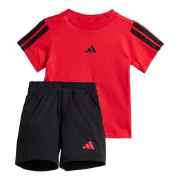 adidas Sportswear Trainingsanzug Jungen Größe 104 rot / schwarz