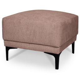 OTTO home Polsterhocker &raquo;Xander&laquo; Breite 58 cm, Soft-Touch Chenille, schwarze Metallf&uuml;&szlig;e braun 90% PES, 10% NY