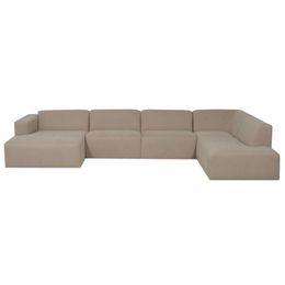 OTTO home Wohnlandschaft &raquo;Kelani&laquo; mit dekorativer Knopfsteppung an den Armlehnen beige 100% Polyester