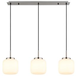 Globo LIGHTING Hängeleuchte »KLADORA« E27 1 Stk. Hängelampe Esszimmer-Leuchte Esstischleuchte Wohnzimmer Nickel matt