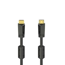 Hama HDMI-Kabel &raquo;High Speed HDMI -Kabel, Stecker - Stecker, 4K, 10m vergoldet&laquo; HDMI 1.000 cm Ethernet HDMI -Kabel schwarz Vergoldeter Stecker mit geringen 