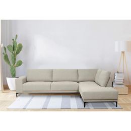 OTTO home Ecksofa &raquo;Xander, L-Form,&laquo; Breite 289 cm, Webstoff, Soft-Touch Chenille, schwarze Metallf&uuml;&szlig;e beige 68% polypropylene, 32% polyester