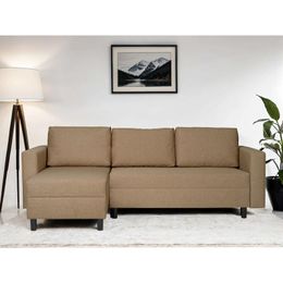 Home Affaire Ecksofa »GLENOE Schlafsofa mit Bettkasten, Recamiere beidseitig montierbar« L-Form, Maße B/T/H: 230/135/84, 5 cm, Velvet & Struktur...