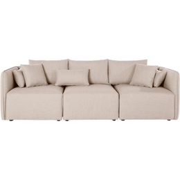 OTTO home 3-Sitzer &raquo;N&ouml;re&laquo; 3 Teile, in vielen Bezugsqualit&auml;ten und Farben s. auch "N&ouml;re" beige Samtoptik (100% Polyester);Struktur (100% Polypropylene)
