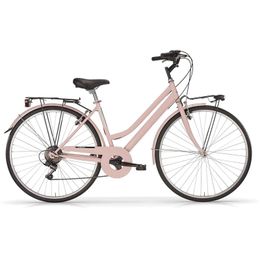 MBM Trekkingrad &raquo;Touring&laquo; 6 Gang Shimano TY 21 Schaltwerk Kettenschaltung f&uuml;r Damen, Kettenschaltung rosa Trekkingrad
