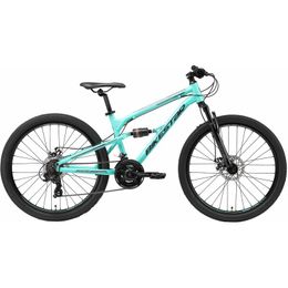 Bikestar Mountainbike 21 Gang Shimano RD-TY300 Schaltwerk Kettenschaltung für Damen und Herren, Kettenschaltung grün