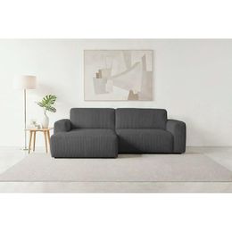 Home Affaire Schlafsofa &raquo;Noord Schlafecksofa, Breite 250 cm&laquo; Cord, Struktur, Webstoff, mit Wellenunterfederung, Massivholzrahmen 92% Polyester, 8% 