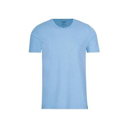 TRIGEMA T-Shirt »T-Shirt aus Baumwolle/Elastan« 1 Stk. tlg. iceblue-melange S S 95 % Baumwolle, Ringgarn supergekämmt, 5 % Elastan