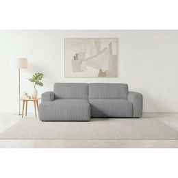 Home Affaire Schlafsofa &raquo;Noord Schlafecksofa, Breite 250 cm&laquo; Cord, Struktur, Webstoff, mit Wellenunterfederung, Massivholzrahmen 92% Polyester, 8% 