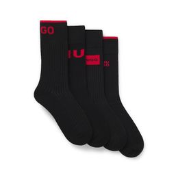 HUGO UNDERWEAR Socken 4 Paar tlg. Black 001 40-46 40-46 Herrensocken von Hugo