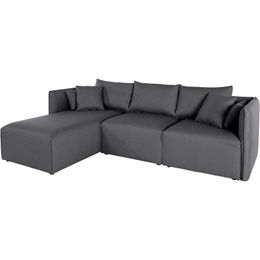 OTTO home Ecksofa &raquo;N&ouml;re L-Form&laquo; 3 Teile, in vielen Bezugsqualit&auml;ten und Farben. Modulteile s. "N&ouml;re" grau Samtoptik (100% Polyester);Struktur (100% 