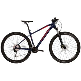 KROSS Mountainbike »MTB Hardtail Level 2.0 29" blau 18 Gänge« 18 Gang Shimano ALIVIO M3100 Schaltwerk Kettenschaltung blau+schwarz