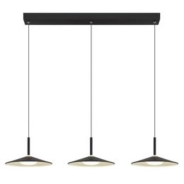 Globo LIGHTING H&auml;ngeleuchte &raquo;LAMPONE&laquo; LED-Modul 1 Stk. Warmwei&szlig; H&auml;ngelampe Metall schwarz Acryl opal 4000K Esszimmer Esstisch schwarz matt