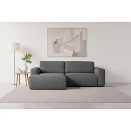 Home Affaire Schlafsofa &raquo;Noord Schlafecksofa, Breite 250 cm&laquo; Cord, Struktur, Webstoff, mit Wellenunterfederung, Massivholzrahmen 100% PES