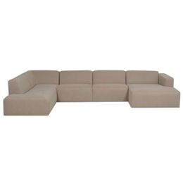 OTTO home Wohnlandschaft &raquo;Kelani&laquo; mit dekorativer Knopfsteppung an den Armlehnen beige 100% Polyester