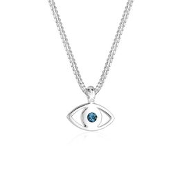 Elli Collierkettchen »Evil Eye Glas Kristalle Blau 925 Sterling Silber« Blau 40 Halskette für Damen mit Glas Kristallen verleiht einen funkelnden...