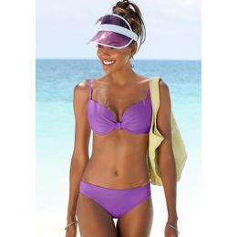s.Oliver Damen s.Oliver B&uuml;gel-Bikini-Top &raquo;Spain&laquo; mit geraffter Mitte lila 38, Cup D