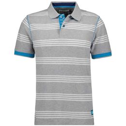 Ragman Poloshirt Grau-Melange L L Piqu&eacute;-Polo