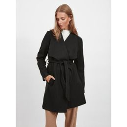 Vila Damen Kurzmantel &raquo;VICOOLEY COLLAR BELT COAT - NOOS&laquo; schwarz 42 (XL)
