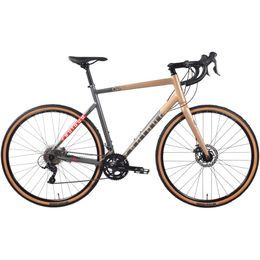 REDLOUD Gravelbike »GA.02« 16 Gang Shimano Sora Schaltwerk Kettenschaltung goldfarben