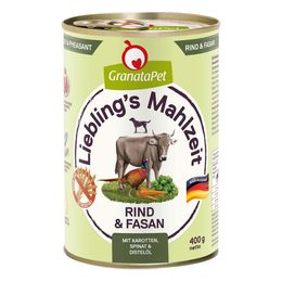 Granatapet Liebling&rsquo;s Mahlzeit Rind und Fasan 6x400g