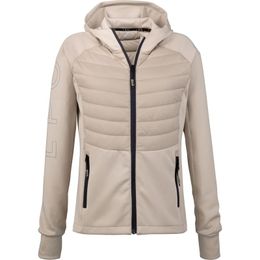 DEPROC Active Strickfleecejacke &raquo;ELMCOURT III WOMEN&laquo; auch in Gro&szlig;en Gr&ouml;&szlig;en erh&auml;ltlich beige 44L 44L Hybridjacke im au&szlig;ergew&ouml;hnlichen Materialmix