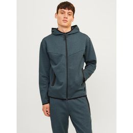 Jack & Jones JACK & JONES Sweatjacke »JCOFUSION SWEAT ZIP HOOD NOOS« Navy Blazer Detail:MELANGÉ L L Hoodie Jacke von Jack & Jones