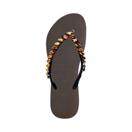 Uzurii Slipper & Pantoletten - Zehentrenner Light - Gr. 37_38 - in Braun - f&uuml;r Damen