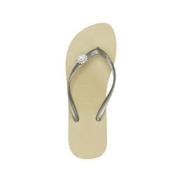Uzurii Slipper & Pantoletten - Zehentrenner Switch High Heel Gold - Gr. 35,5 (EU) - in Gold - f&uuml;r Damen