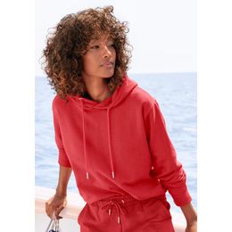 H.I.S. H.I.S Damen Kapuzensweatshirt, im maritimen Stil, Loungewear, Loungeanzug, Hoodie rot 36/38