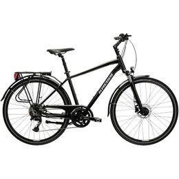 KROSS Trekkingrad »Trekkingrad Trans 7.0 schwarz 20 Gänge« 20 Gang Shimano CUES U6020 Schaltwerk Kettenschaltung schwarz+schwarz