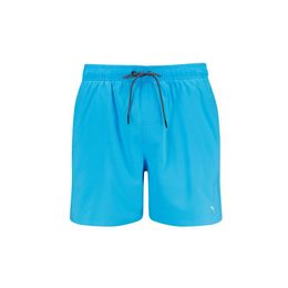 Puma Badeshorts »SWIM MEN MID SHORTS 1P« High-Tech Reißverschluss an der Gesäßtasche, Seitentaschen light blue M - N-Gr N-Gr M Herrenbadehose von Puma