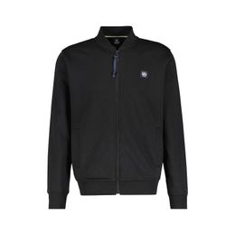 Lerros Sweatjacke &raquo;Sweatjacke mit Collegekragen&laquo; BLACK L L Hoher Rei&szlig;verschlusskragen