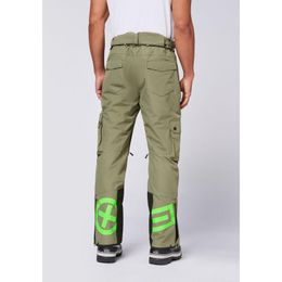 Chiemsee Skihose Dusty Olive 52 - Normalgr&ouml;&szlig;en Normalgr&ouml;&szlig;en 52 Chiemsee Herren-Skihose in Utility-Optik mit getapten N&auml;hten