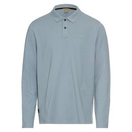 Camel Active Herren Camel Active Langarm-Poloshirt mit Logo Stickerei blau 3XL