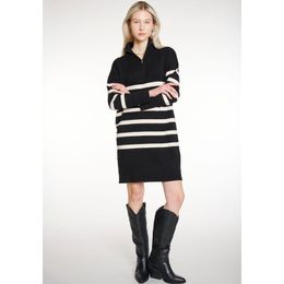 Haily's HAILY&rsquo;S Strickkleid &raquo;SH V DR Ze44a&laquo; black/cream stripe L (40) - N-Gr N-Gr L (40) Sommerkleid mit V-Ausschnitt: betont feminin und ideal f&uuml;r warme Tage
