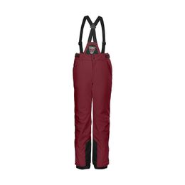 Killtec M&auml;dchen Skihose &raquo;KSW 77 GRLS SKI PNTS&laquo; wasserdicht, atmungsaktiv, abnehmbarer Latz, verst. Seitenriegel rot 128, Normalgr&ouml;&szlig;en
